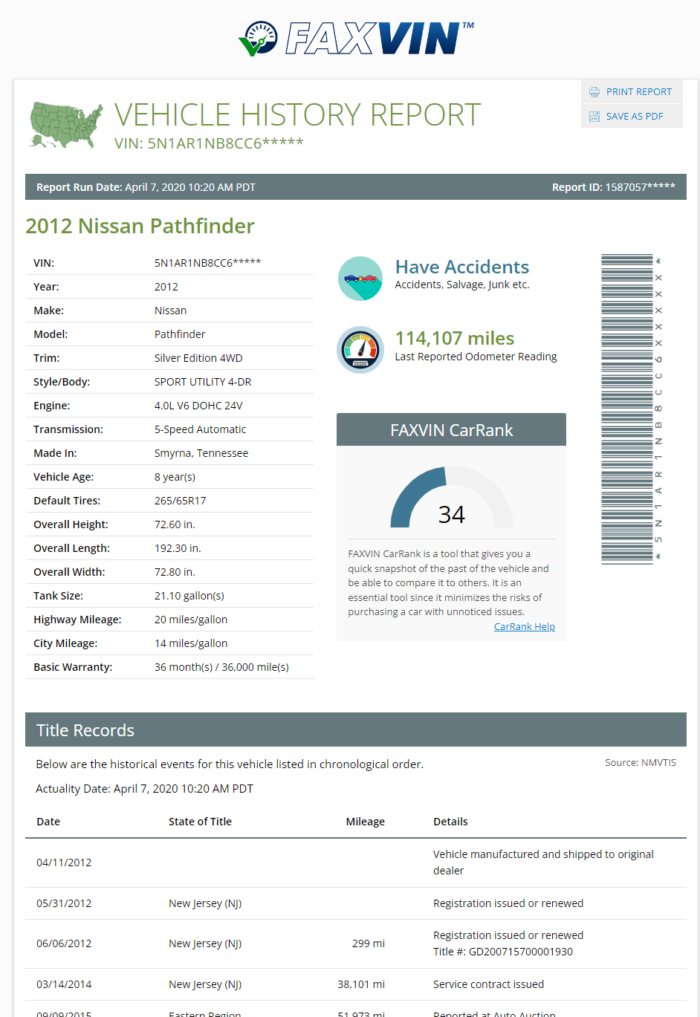 Comparing FaxVIN vs Detailed Vehicle History Reports