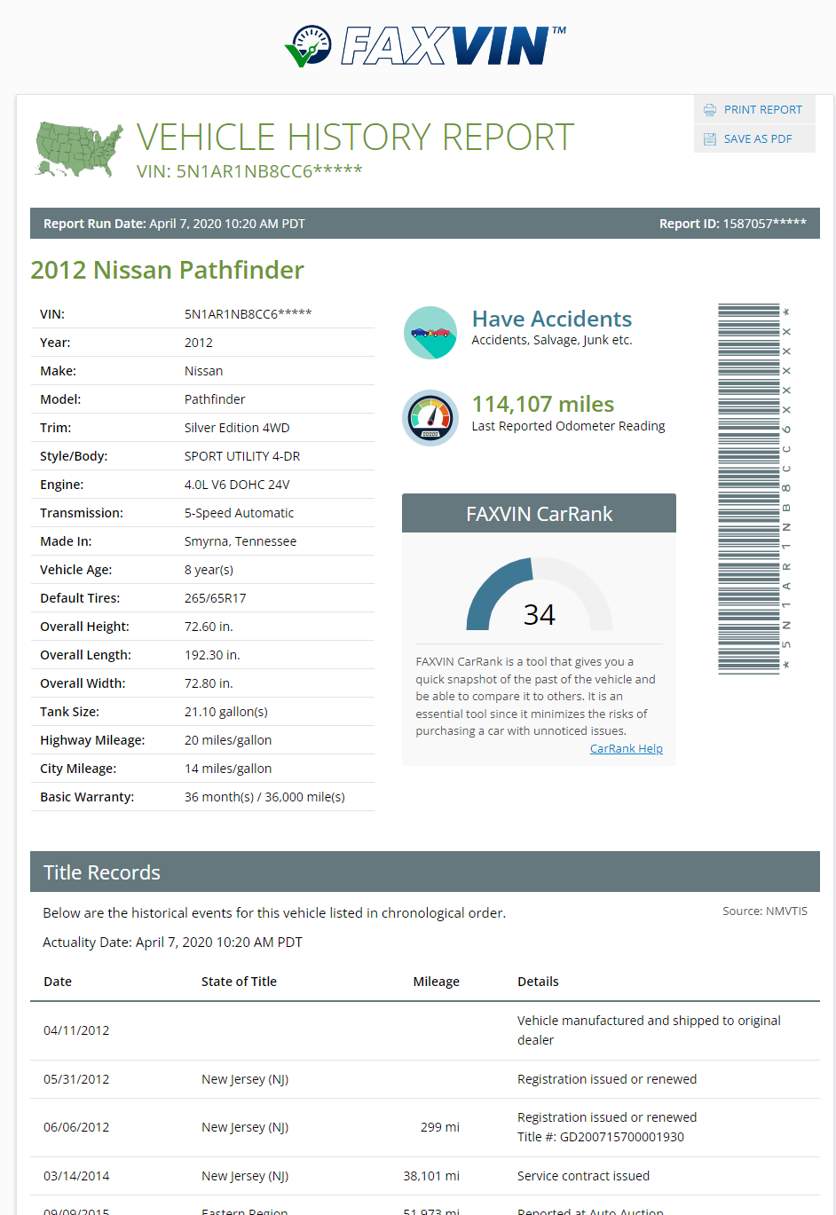 Comparing FaxVIN vs Detailed Vehicle History Reports