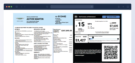 Get a Window Sticker Lookup by VIN Number