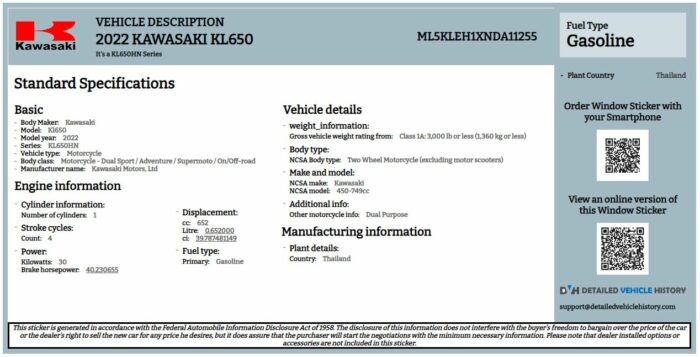 Lookup Window Sticker by VIN for All Brands