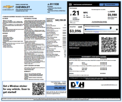 Lookup Window Sticker by VIN for All Brands