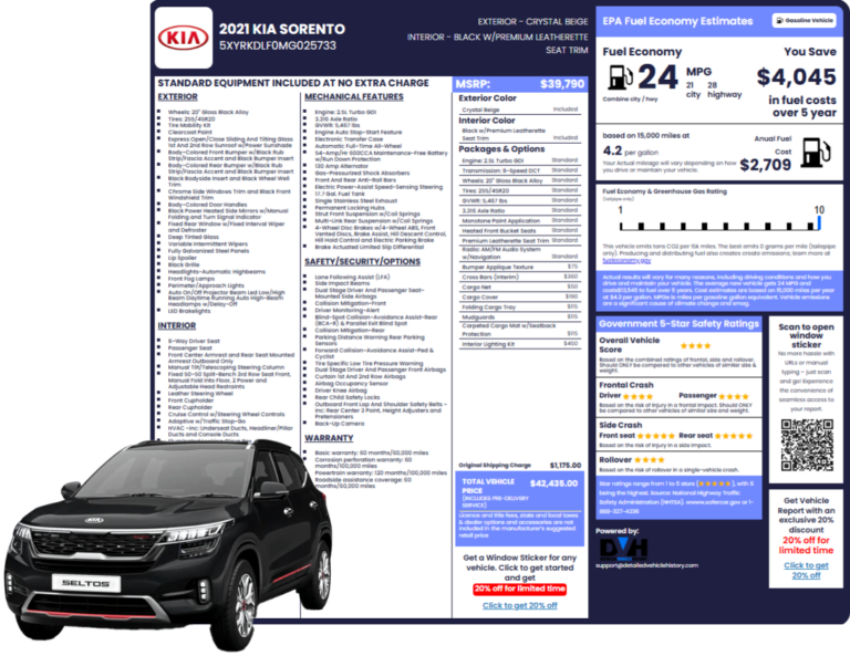KIA VIN Decoder – Get Car’s Full Specs and Past Records 🚗